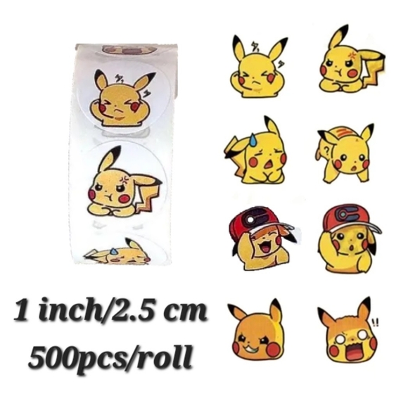 Pokemon | Accessories | 22 500 Pieces Roll Pikachu Stickers | Poshmark